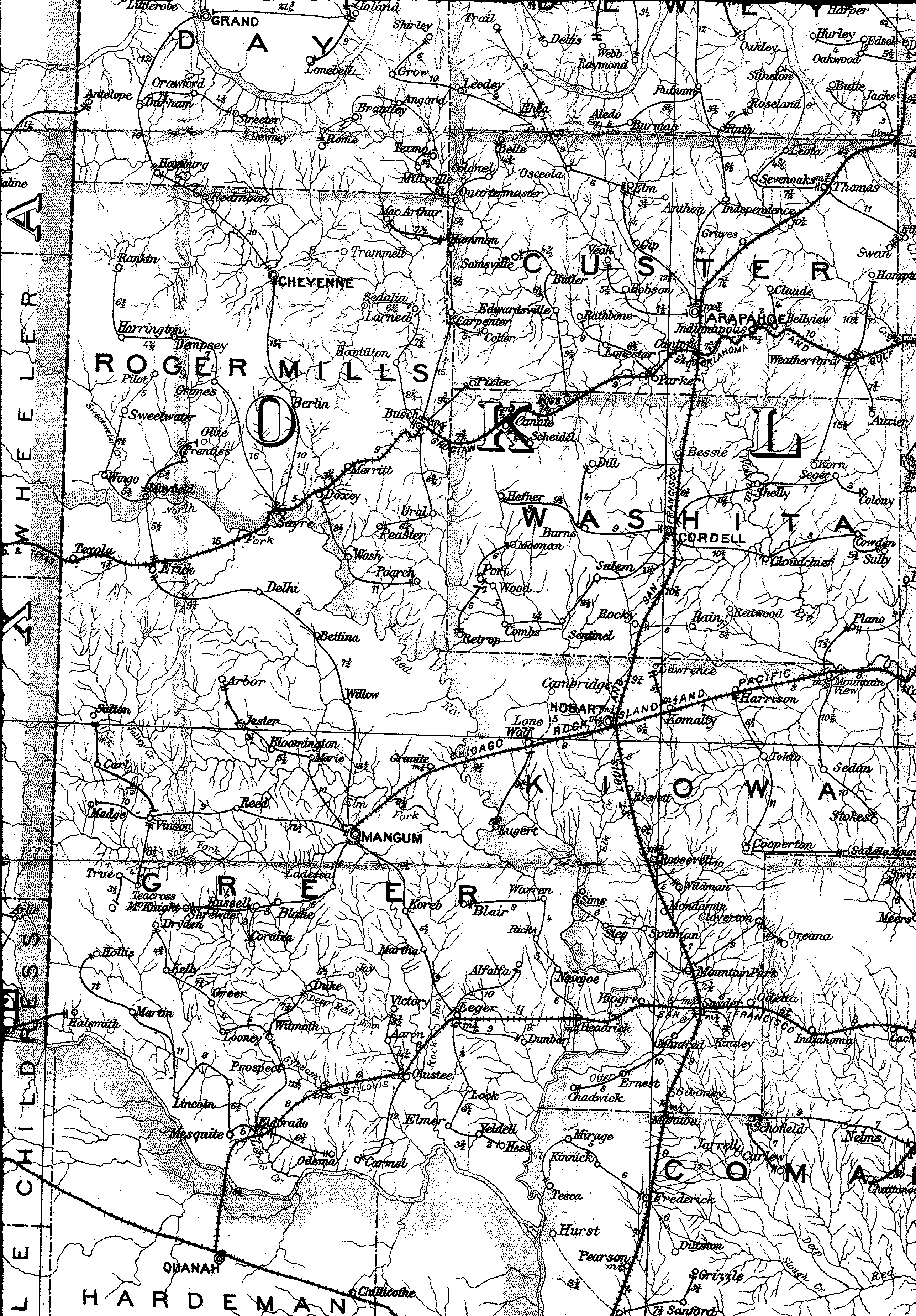 Map of Postal Routes