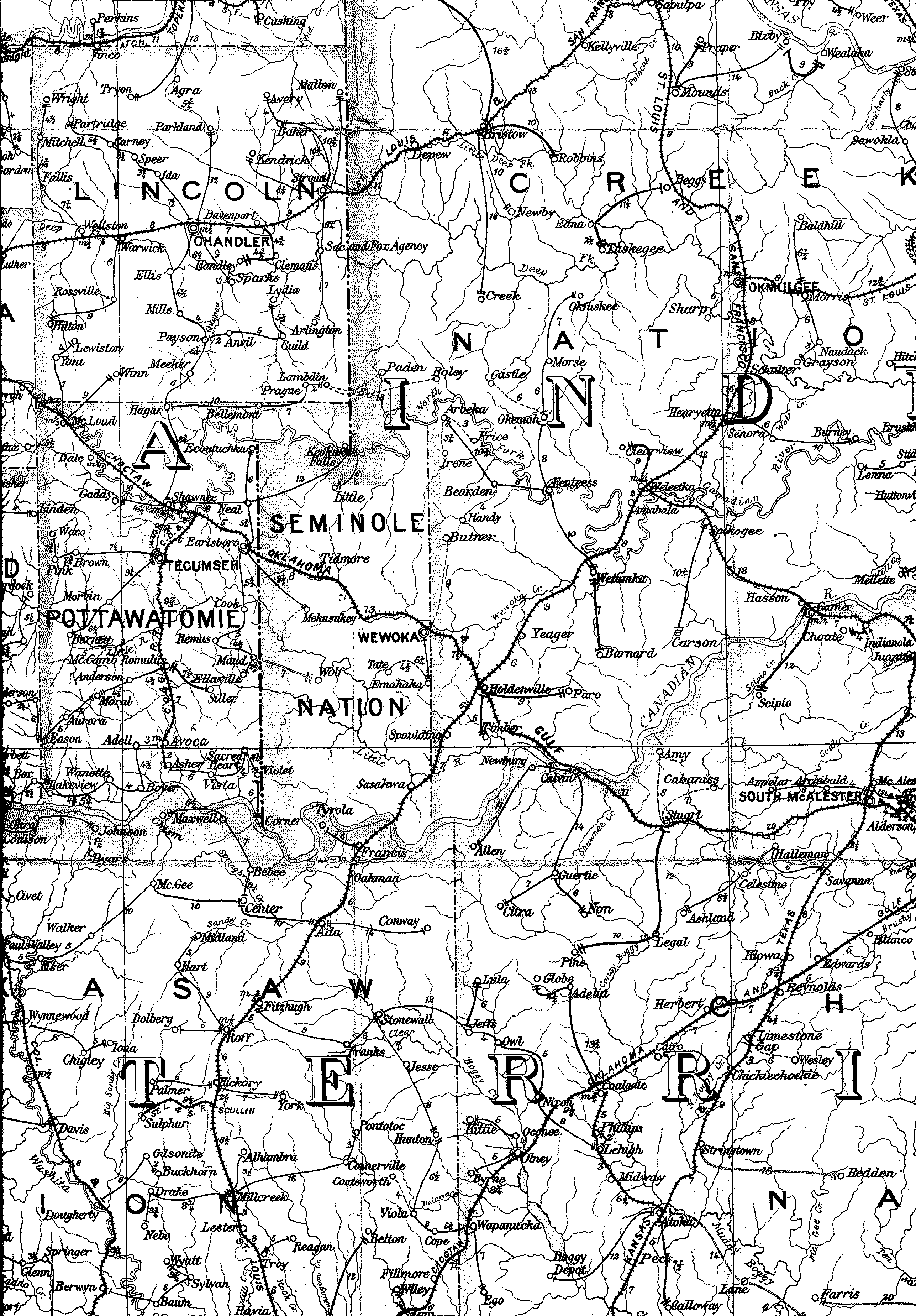 Map of Postal Routes